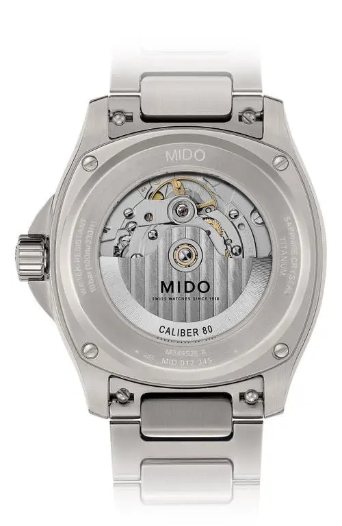 MIDO Multifort Tv Big Date Automatic Stainless Steel Bracelet Watch - Grey