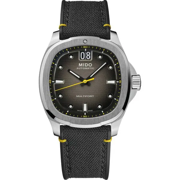 MIDO Multifort Tv Big Date Automatic Watch With Webbing Strap - Grey