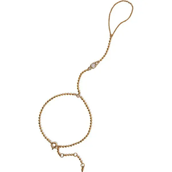 Nadri Delancey Hand Chain With Cubic Zirconia - Gold