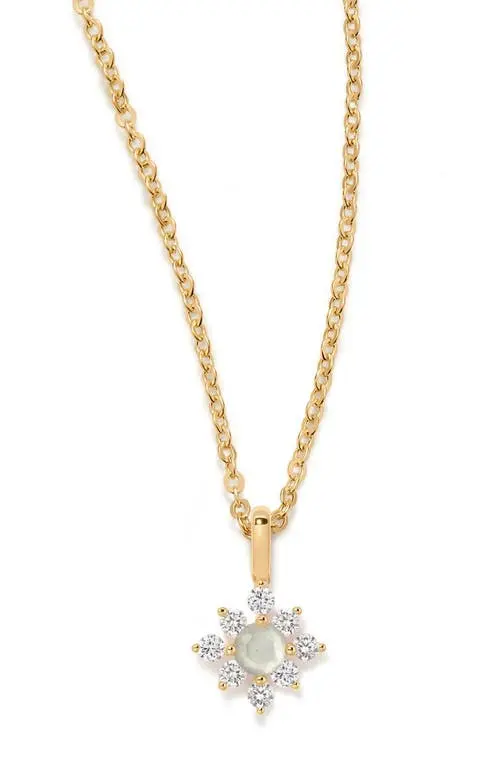 MADE BY MARY Lumi Flora Charm Necklace - Gold Vermeil/clear