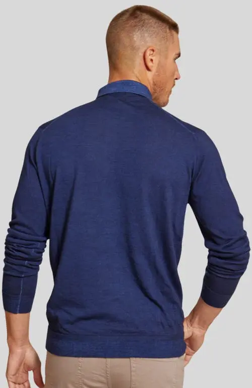 RYE 51 The Harrison Long Sleeve Polo - Navy