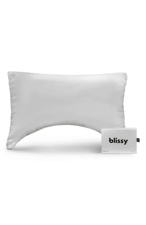 BLISSY Crescent Silk Pillowcase - Silver