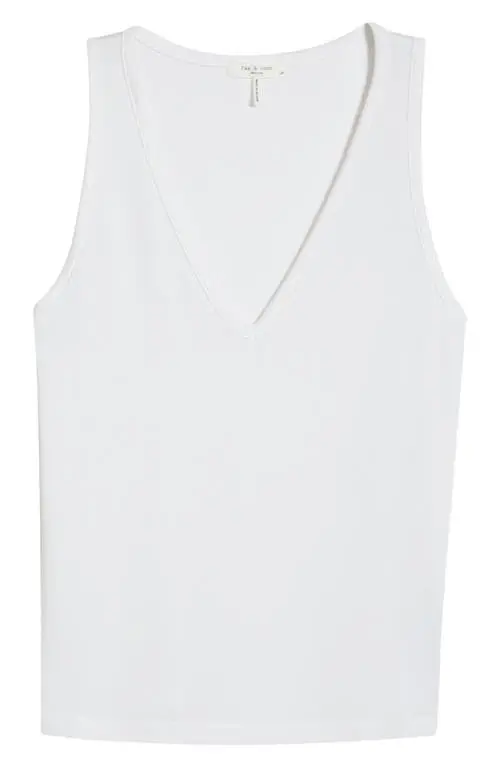 Rag & Bone The Knit V-neck Tank - White