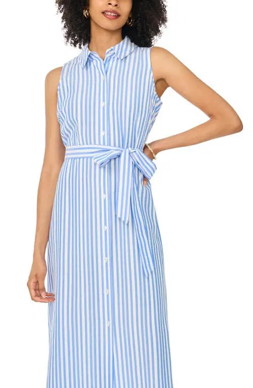 Vince Camuto Striped Sleeveless Maxi Shirt Dress