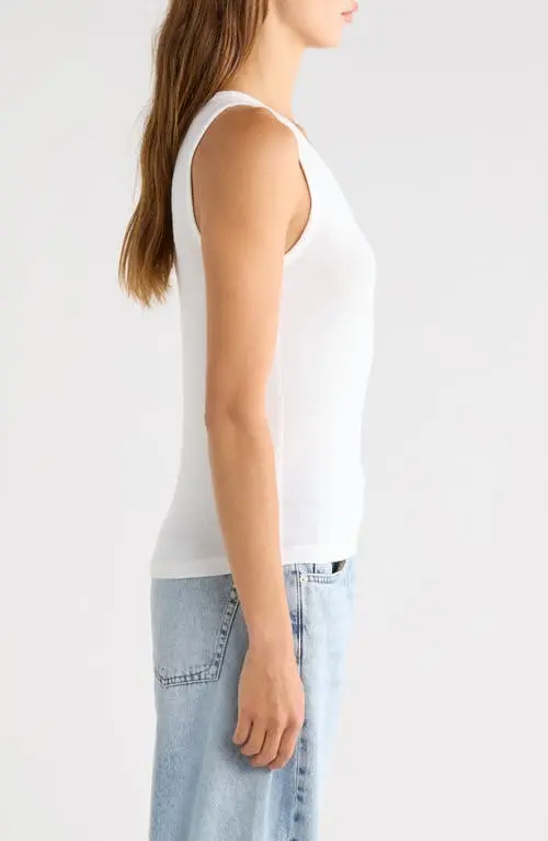 Rag & Bone The Knit V-neck Tank - White