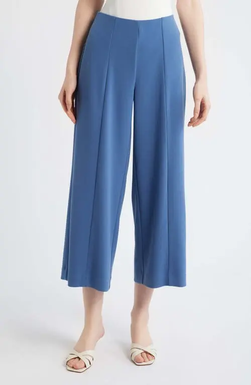 Anne Klein Cropped Wide Leg Pants With Center Seam