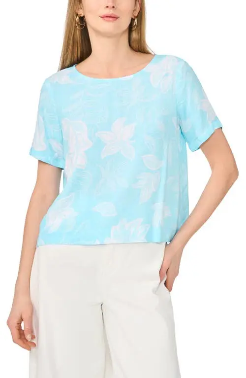 Vince Camuto Floral Print Boxy Top