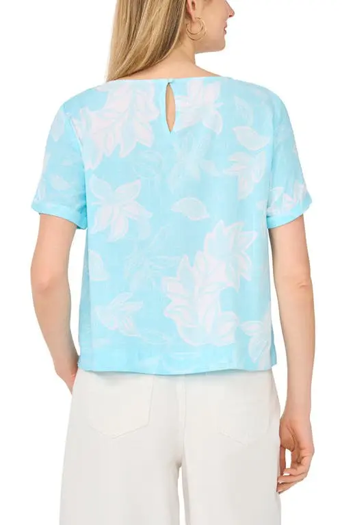 Vince Camuto Floral Print Boxy Top