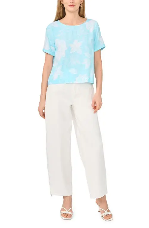 Vince Camuto Floral Print Boxy Top