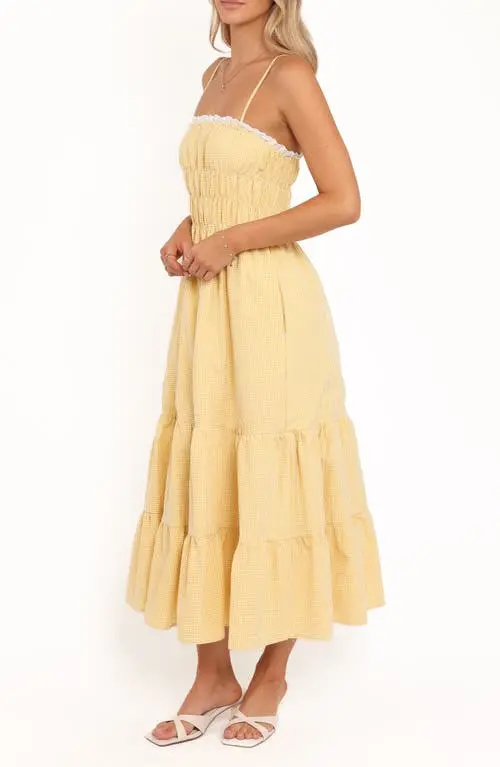 PETAL & PUP Bernadine Gingham Cotton Blend Maxi Dress