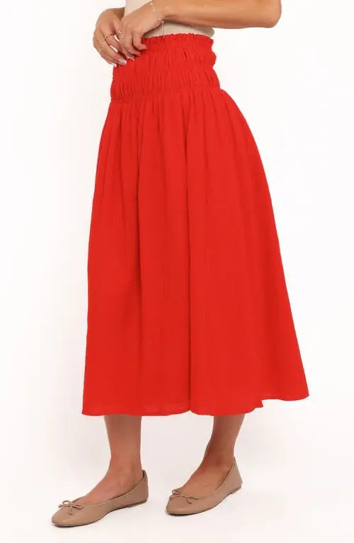 PETAL & PUP Mattea Smock Waist Cotton Gauze Maxi Skirt
