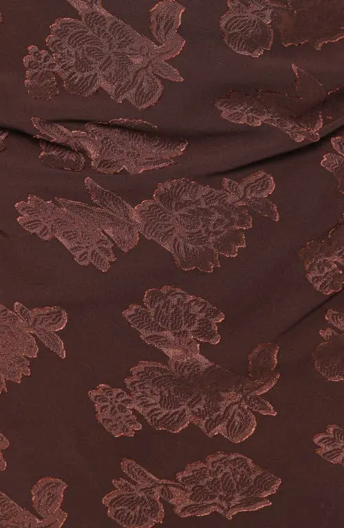 PETAL & PUP Remy Floral Jacquard Maxi Cocktail Dress