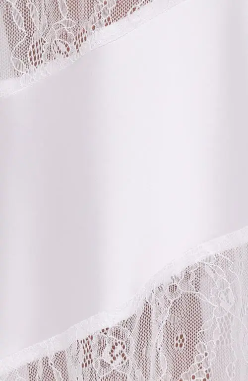 PETAL & PUP Lace & Satin Maxi Skirt - White