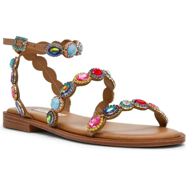 Steve Madden Tawnie Embellished Ankle Strap Sandals