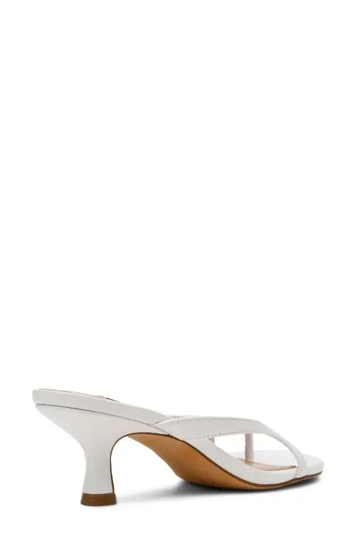 Steve Madden Briennna Thong Slide Sandal - White Leather