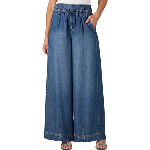Wit & Wisdom Ultra Skyrise Drawstring Waist Wide Leg Jeans