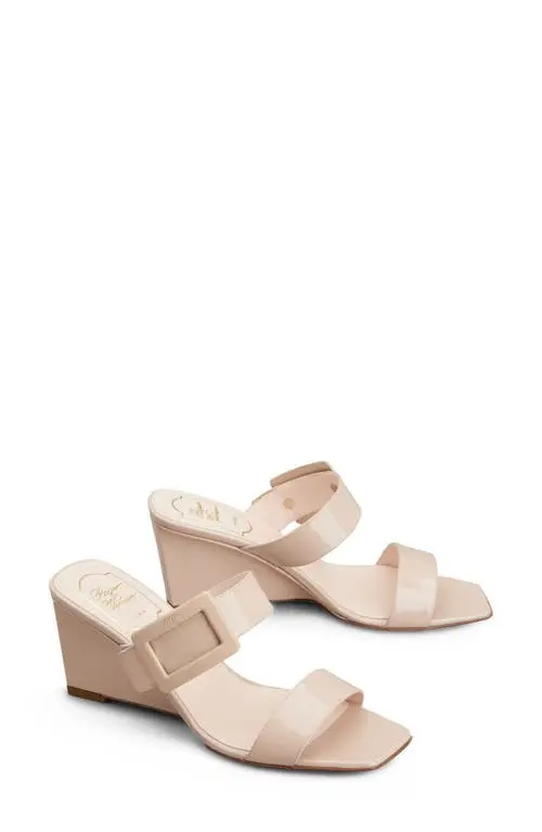 ROGER VIVIER Belle Vivier Patent Leather Wedge Sandal