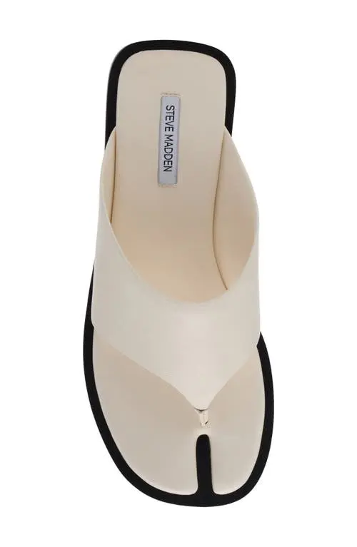 Steve Madden Illia Leather Flip Flop - Bone Leather