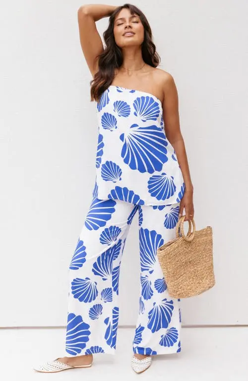 PETAL & PUP Strapless Top & Wide Leg Pants Set