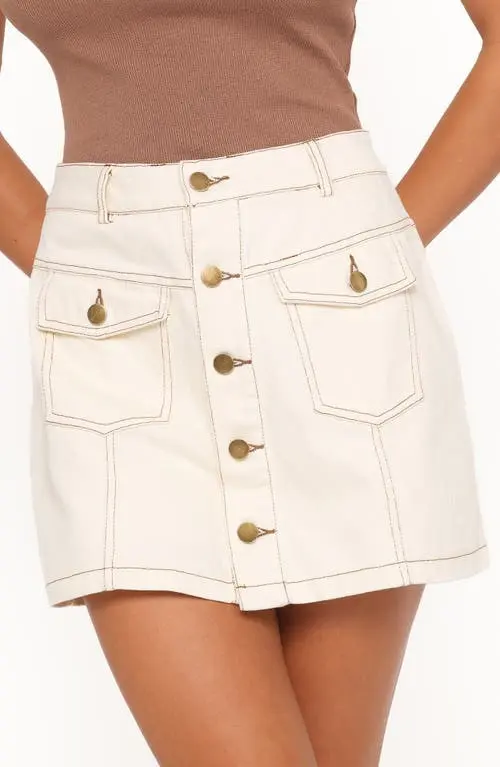 PETAL & PUP Presley Button-front Denim Skort