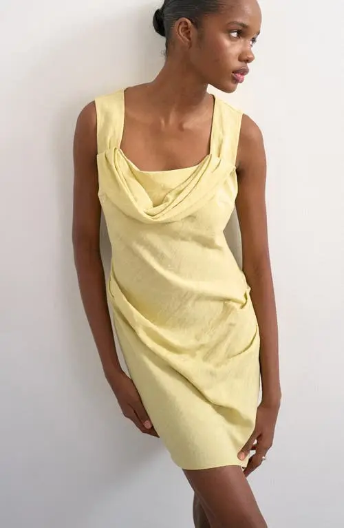Topshop Sleeveless Drape Mini Dress