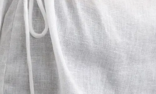 Topshop Drawstring Cutout Button-up Top