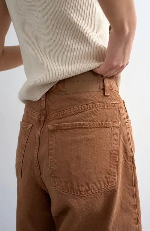 Topshop Mid Rise Denim Bermuda Shorts