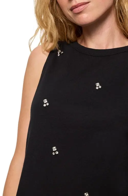 Sanctuary Campari Embellished Organic Cotton Tank - Black
