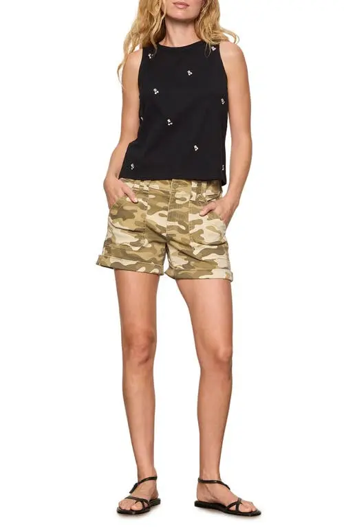 Sanctuary Campari Embellished Organic Cotton Tank - Black