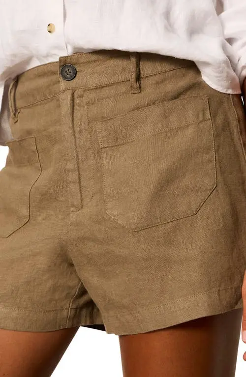 Sanctuary The Marine Linen Shorts - Timber Brown