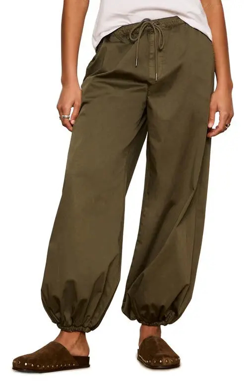 Sanctuary Stretch Cotton Balloon Pants - Green
