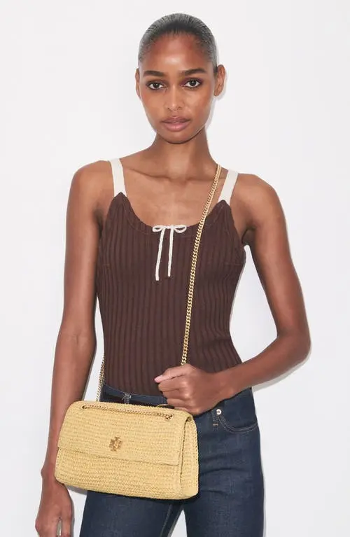 Tory Burch Kira Straw Shoulder Bag