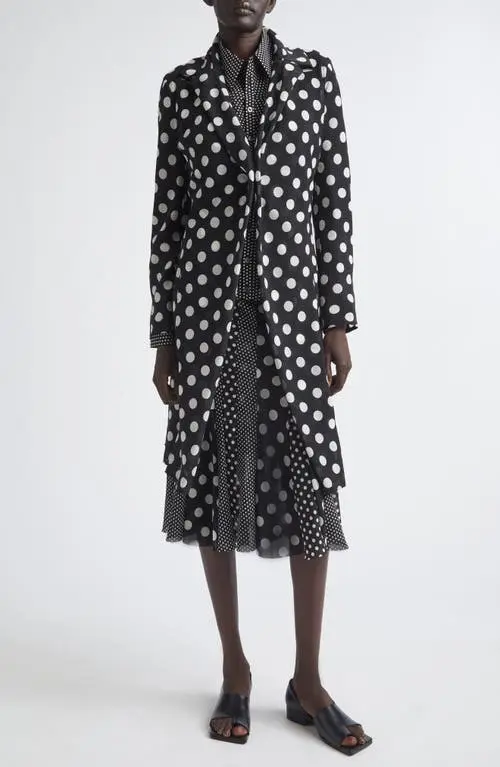 Junya Watanabe Polka Dot Georgette Cutaway Jacket
