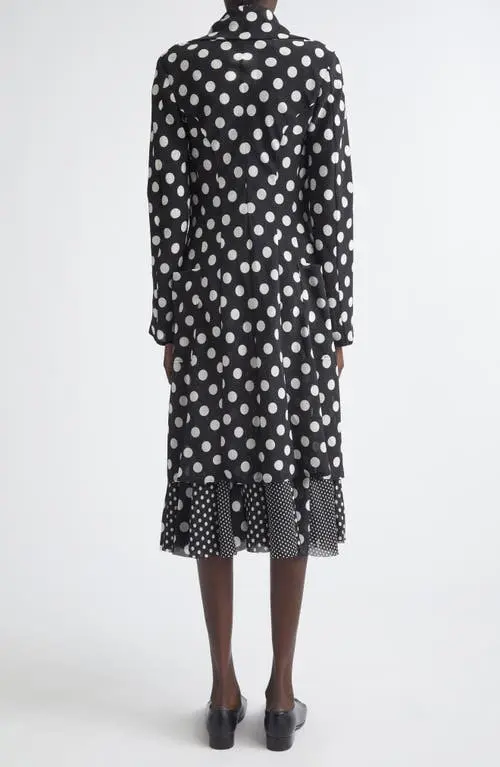 Junya Watanabe Polka Dot Georgette Cutaway Jacket