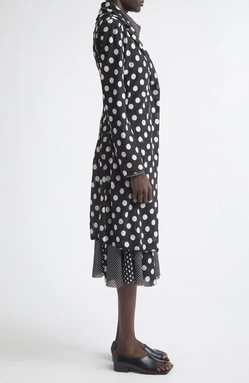 Junya Watanabe Polka Dot Georgette Cutaway Jacket