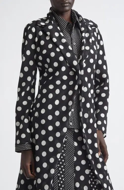 Junya Watanabe Polka Dot Georgette Cutaway Jacket