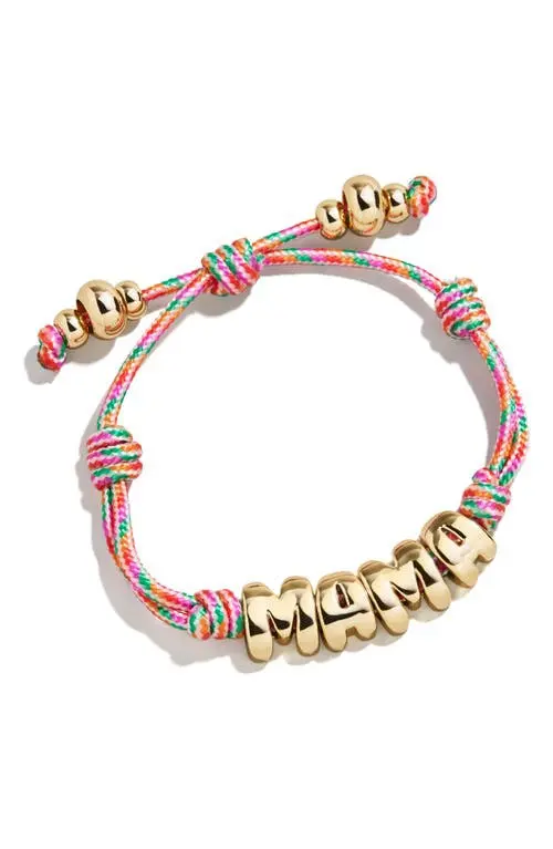 Baublebar Mama" Paracord Bracelet - Pink/gold Multi