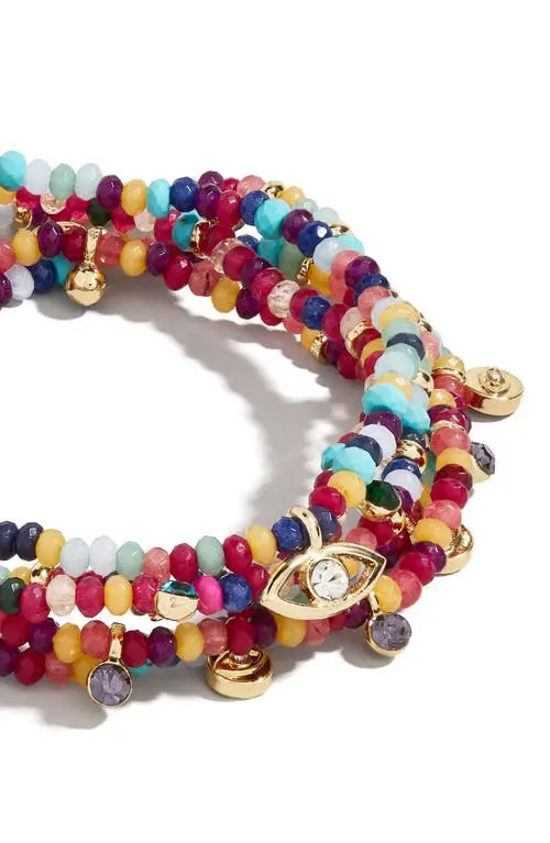 Baublebar Layered Evil Eye Beaded Bracelets - Bright Multi