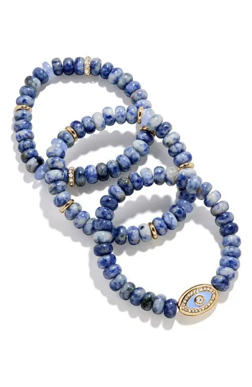 Baublebar Evil Eye Beaded Bracelet Set - Drk Blue