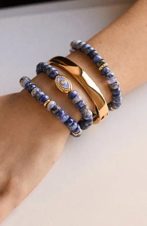 Baublebar Evil Eye Beaded Bracelet Set - Drk Blue