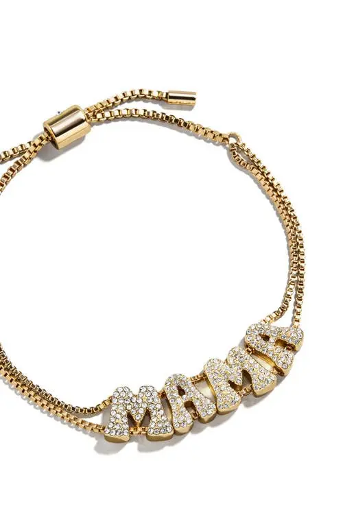 Baublebar Slider Bracelet With "mama" Bubble Letters