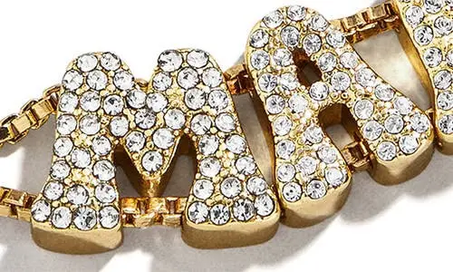 Baublebar Slider Bracelet With "mama" Bubble Letters