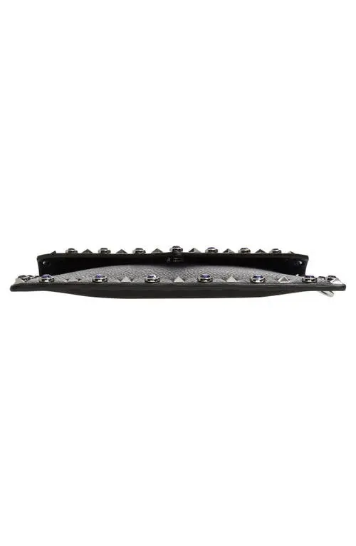 Valentino Garavani Rockstud Flat Leather Wristlet Pouch