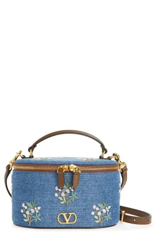 Valentino Garavani Vlogo Signature Embroidered Vanity Case