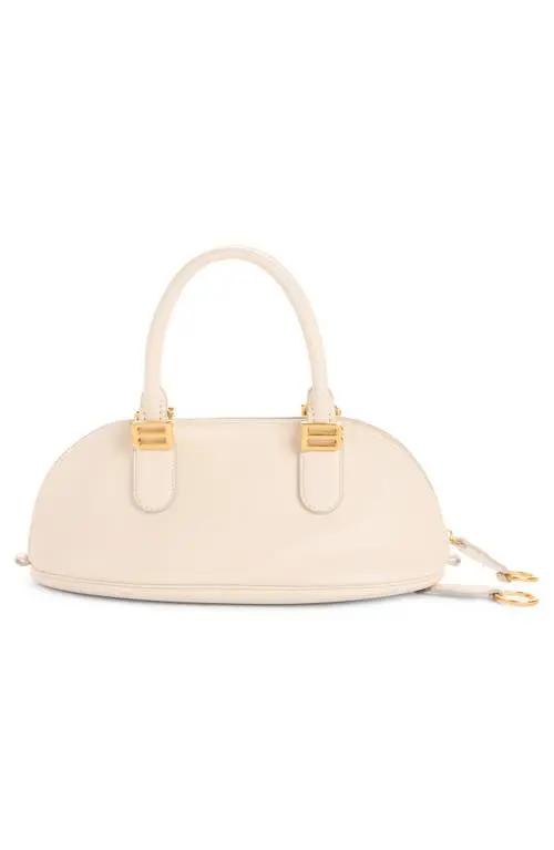 Balenciaga Mini Bolero Leather Bowling Bag - Cream/biscuit