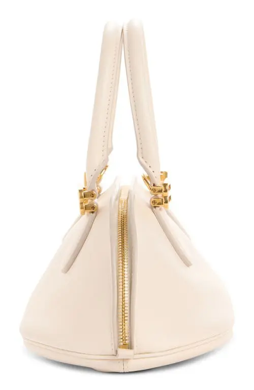 Balenciaga Mini Bolero Leather Bowling Bag - Cream/biscuit