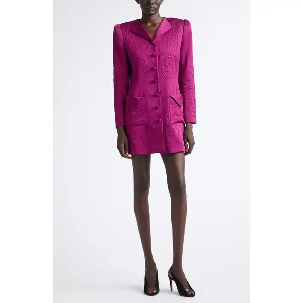 Valentino Garavani Floral Embossed Cady Blazer Dress