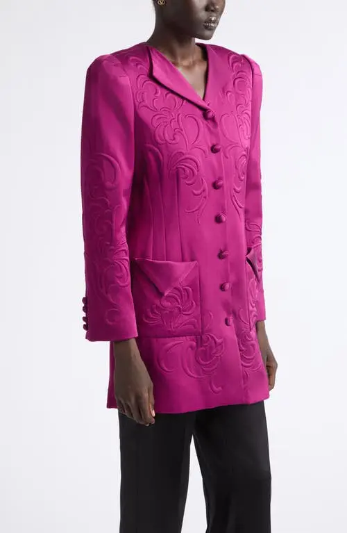 Valentino Garavani Floral Embossed Cady Blazer Dress