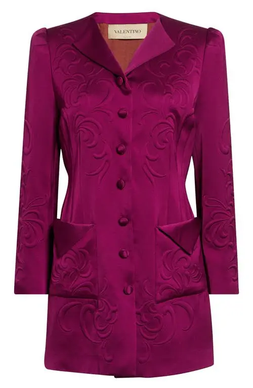 Valentino Garavani Floral Embossed Cady Blazer Dress