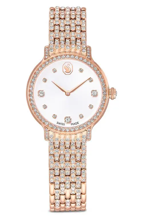 SWAROVSKI Imber Crystal Bezel Bracelet Watch - Pink